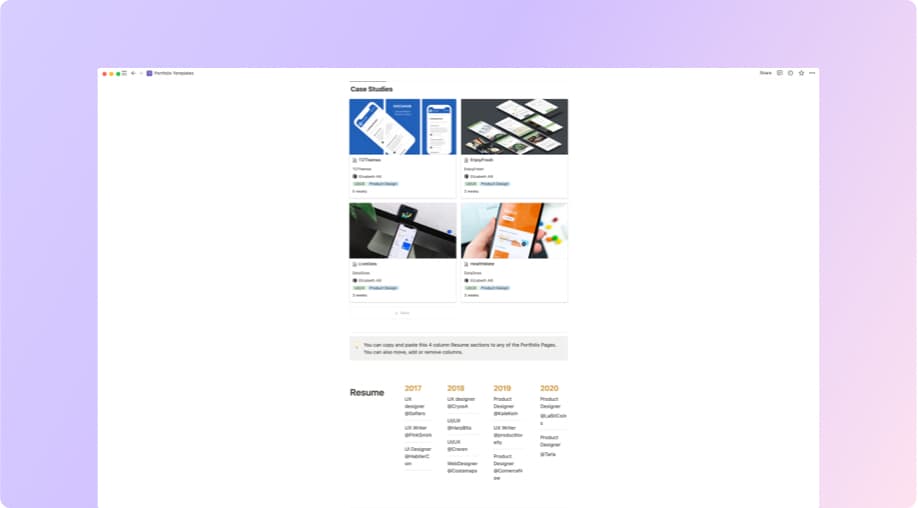 Notion Product Design Portfolio Template Pack | DesignerUp