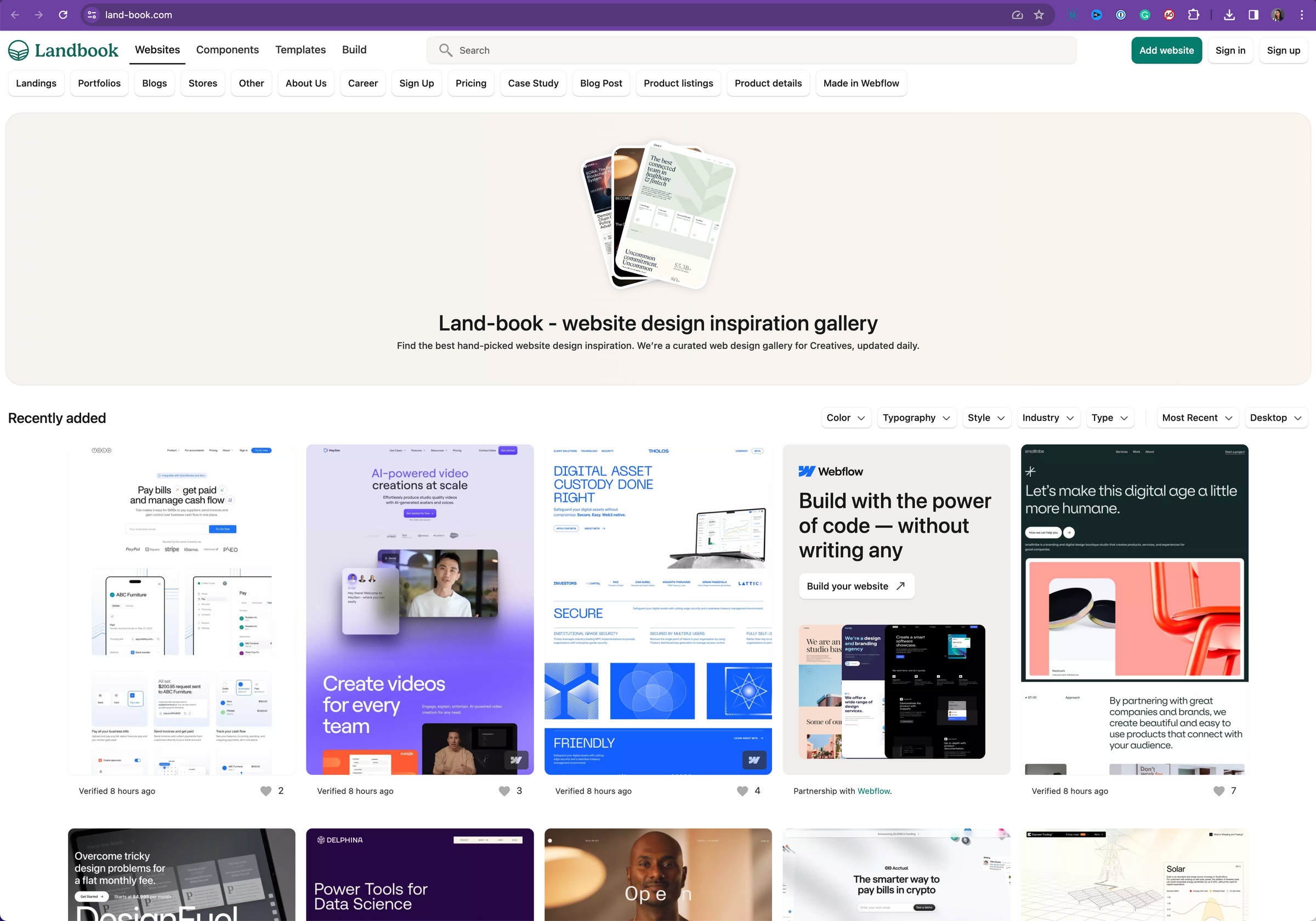 Incredible Web Design Inspiration Galleries | 2024 Trends