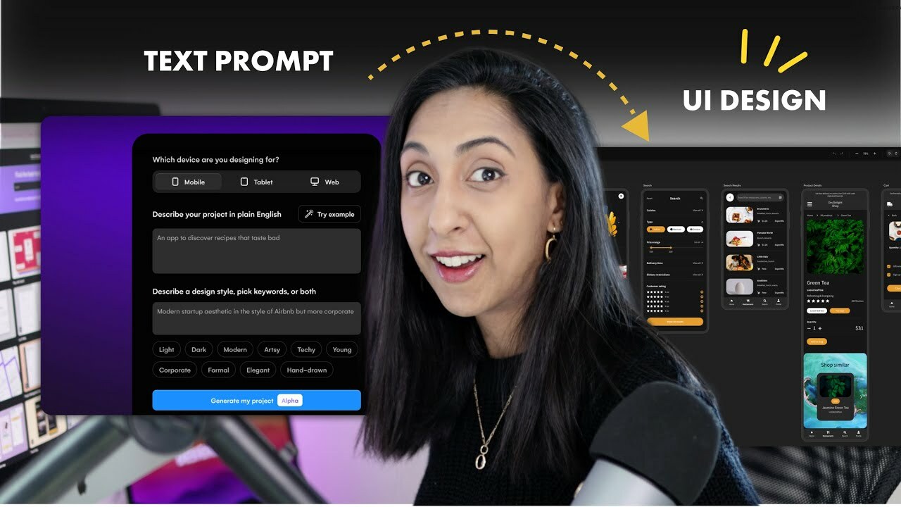 Watch AI Turn a Single Text Prompt into Stunning UI Designs in SECONDS ...